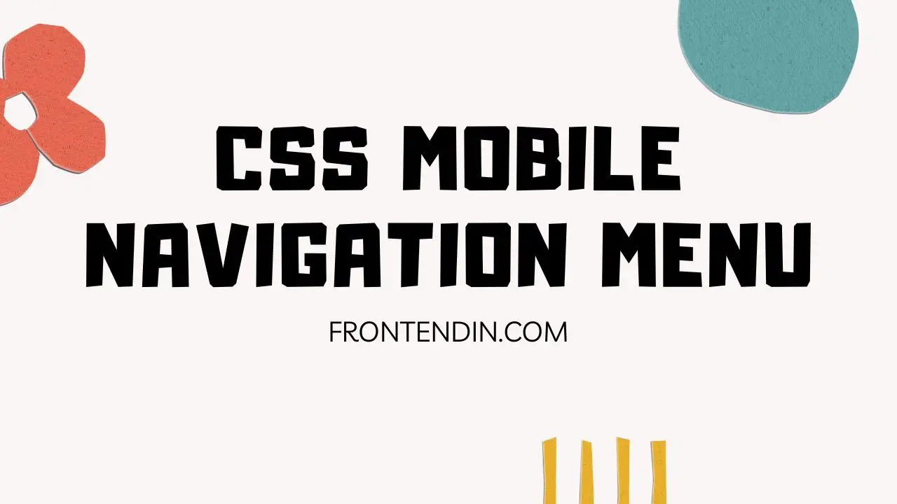 35 New Css Mobile Navigation Menu Example Gscode